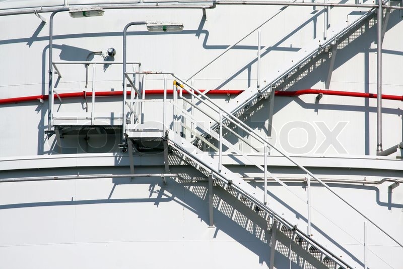 Industrial tank staircase | Stock image | Colourbox