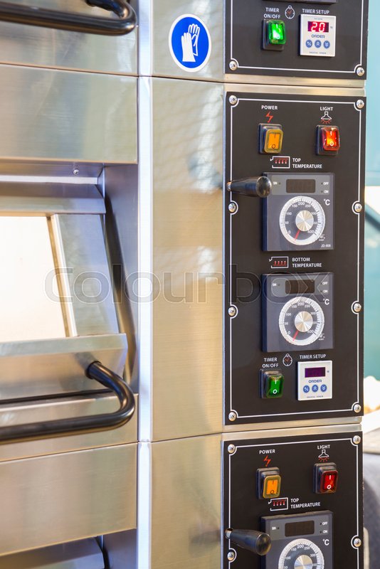 Control panel of industrial baking oven | Stock image | Colourbox