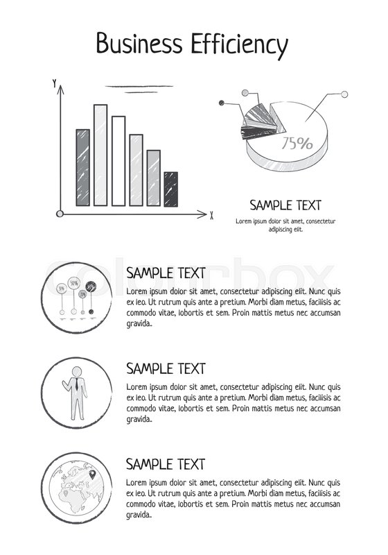 Business efficiency analysis with data ... | Stock vector | Colourbox