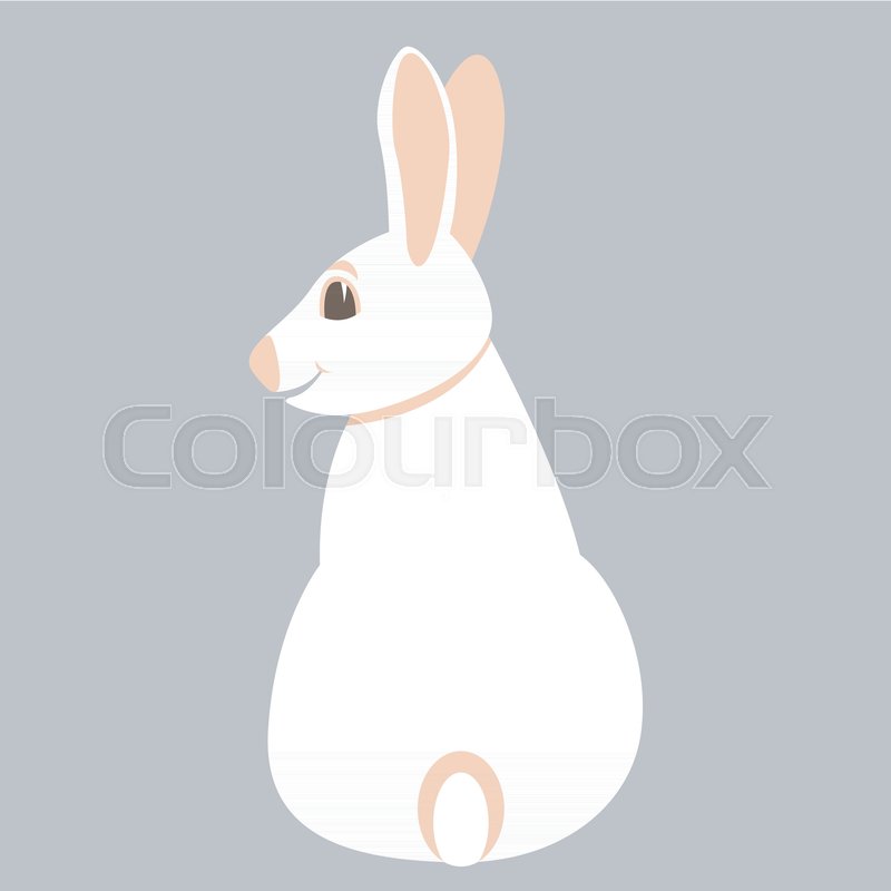 Rabbit vector illustration flat style ... | Stock vector | Colourbox