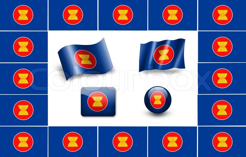 ASEAN flag ikon sæt | Stock foto | Colourbox