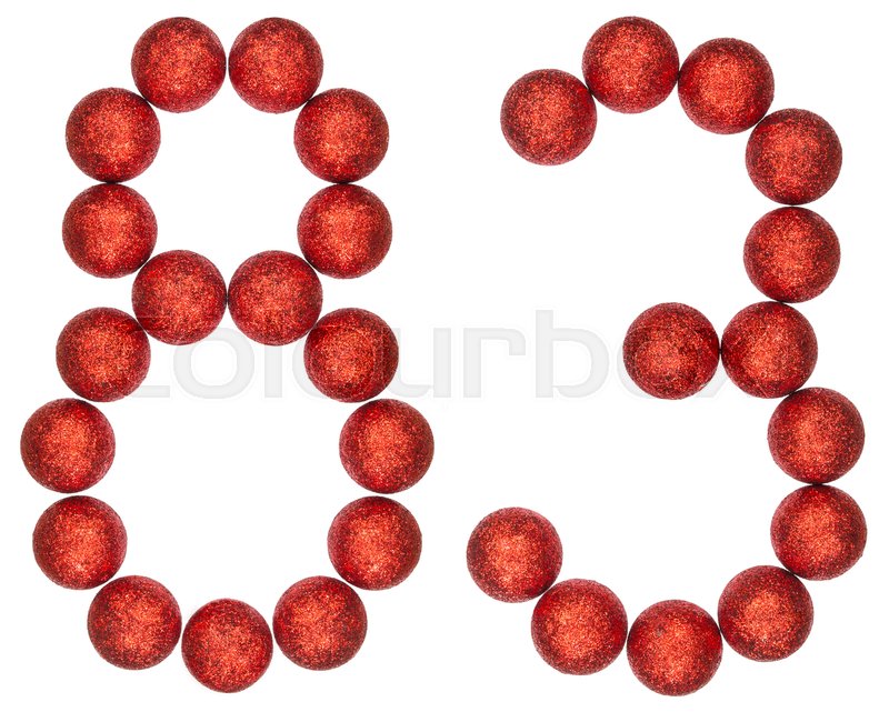 Numeral 83, eighty three, from ... | Stock image | Colourbox