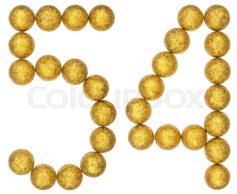 Numeral 54, fifty four, from decorative ... | Stock image | Colourbox