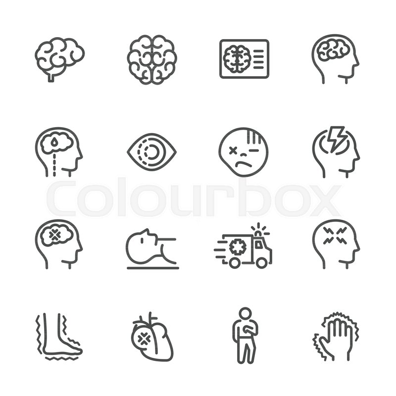 Simple line icon set of stroke ... | Stock vector | Colourbox