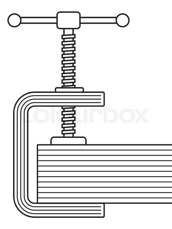 Illustration of the adjusting clamp ... | Stock vector | Colourbox