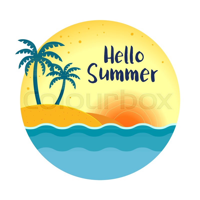 Vector illustration of round summer ... | Stock vector | Colourbox