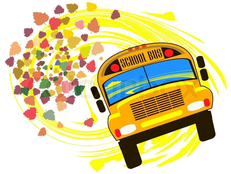 School bus against the backdrop of ... | Stock vector | Colourbox