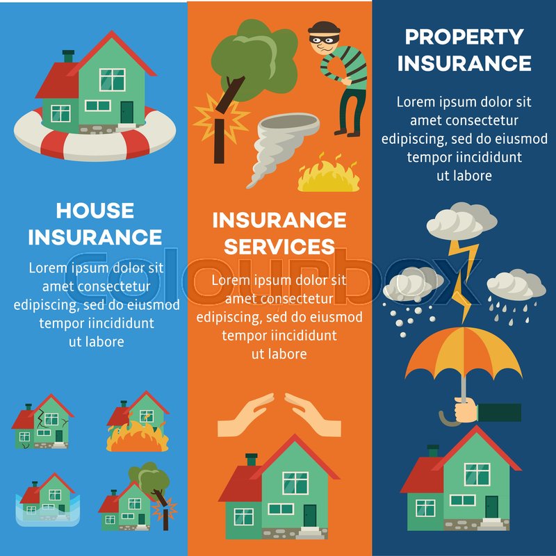 Vector house insurance infographic ... | Stock vector | Colourbox