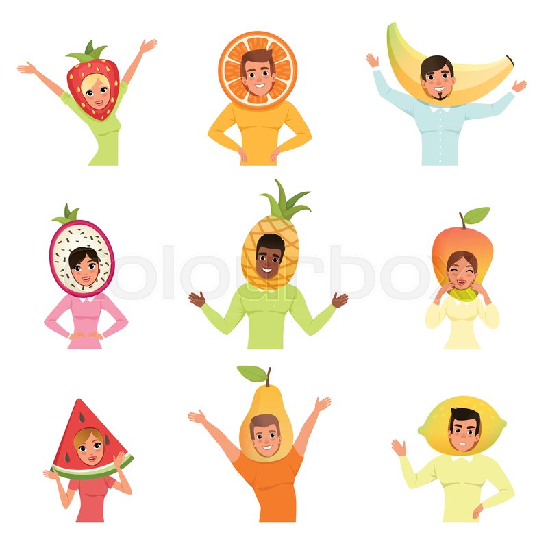 Bananas Cartoon Fruit People