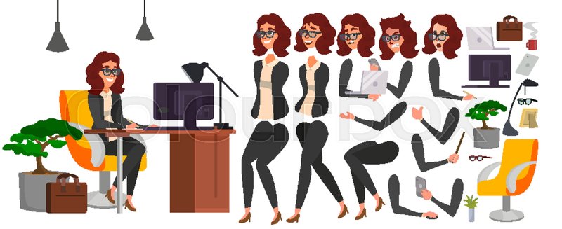 Business Woman Character Vector. ... | Stock vector | Colourbox