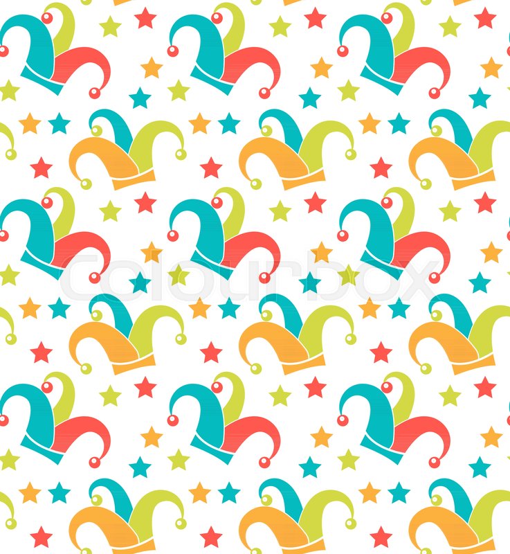 Carnival seamless pattern. Purim ... | Stock vector | Colourbox