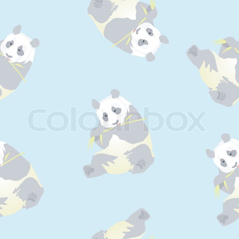 Seamless texture of a panda | Stock Vector | Colourbox