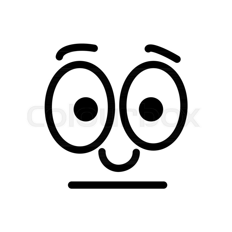Vector neutral smiley. Indifference ... | Stock vector | Colourbox