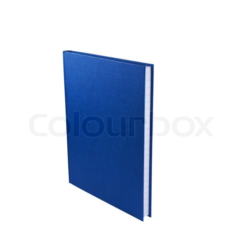 Closed blue notepad isolated on white ... | Stock Photo | Colourbox