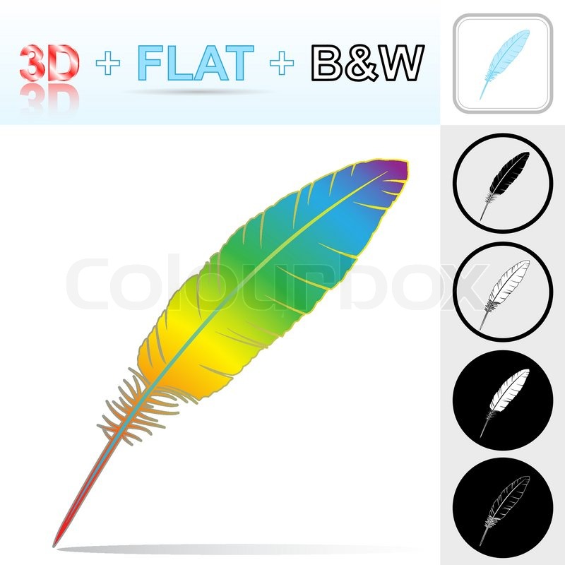 Vektor-Icons von Federn | Stock-Vektor | Colourbox