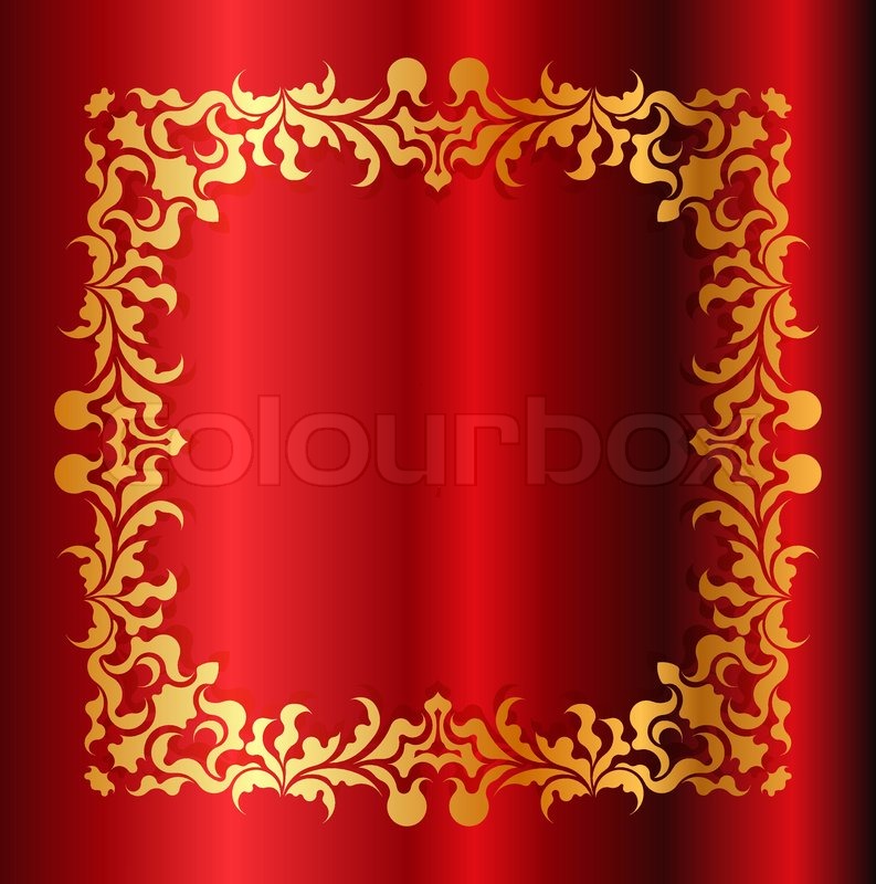 Decorative gold frame for text | Stock vector | Colourbox