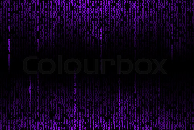 Fading violet numbers. Binary hacker ... | Stock vector | Colourbox