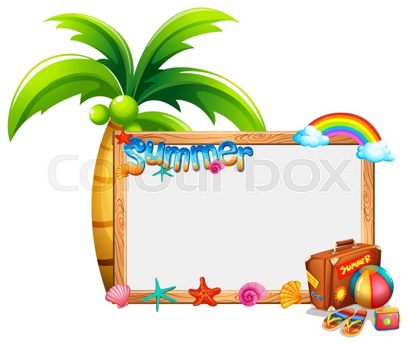 Summer Beach Border Clip Art