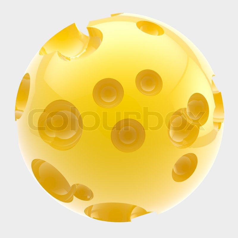 Cheese planet: sphere made of cheese ... | Stock image | Colourbox