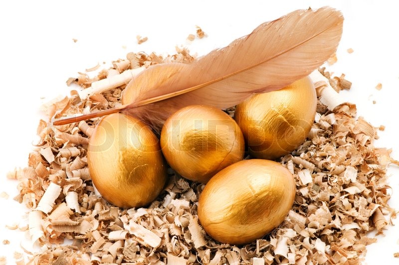 Easter golden eggs | Stock image | Colourbox