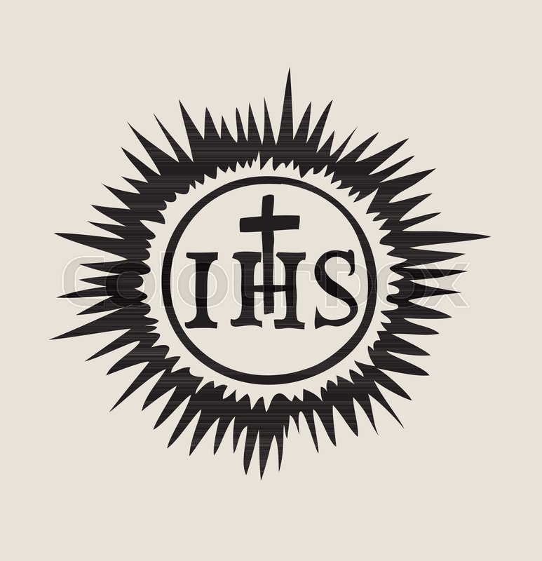 IHS Icon and Sign of Jesus, art vector ... | Stock vector | Colourbox