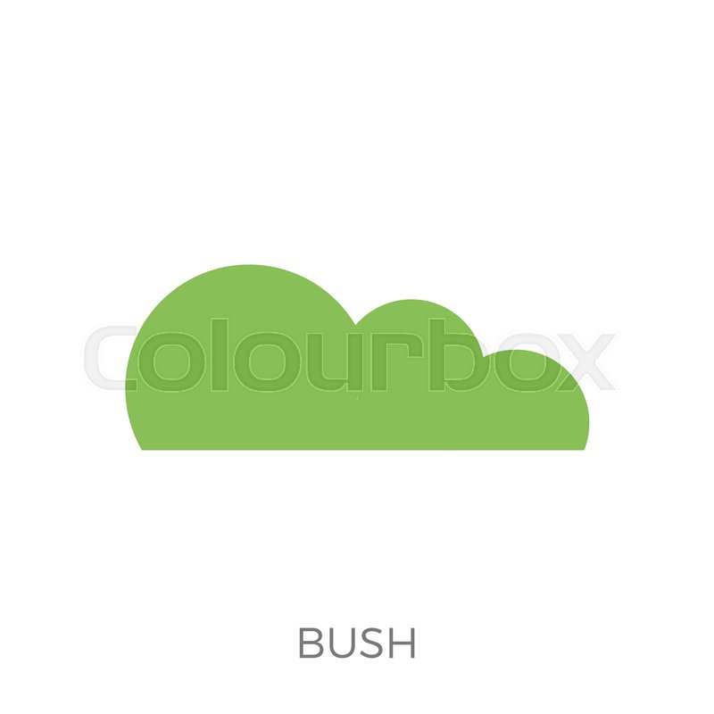 Bush Icon Vector Isolated On White Stock Vector Colourbox