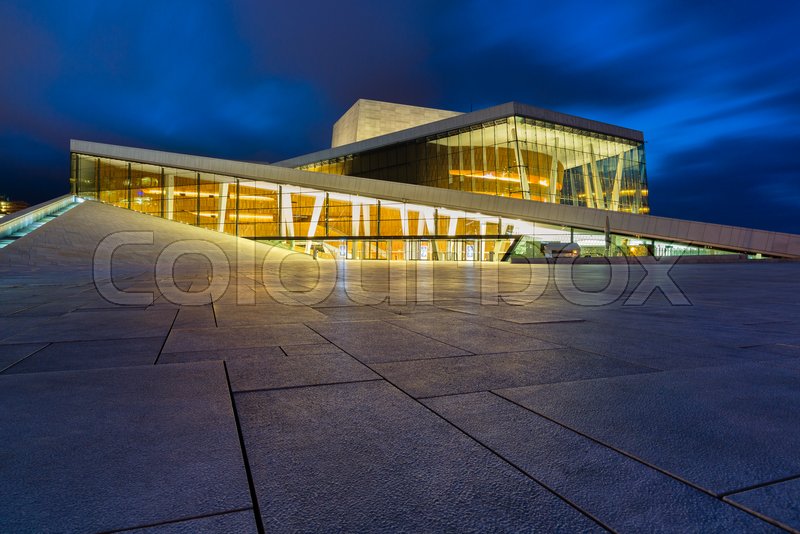 Oslo Operahus in Norway at Night | Stock image | Colourbox