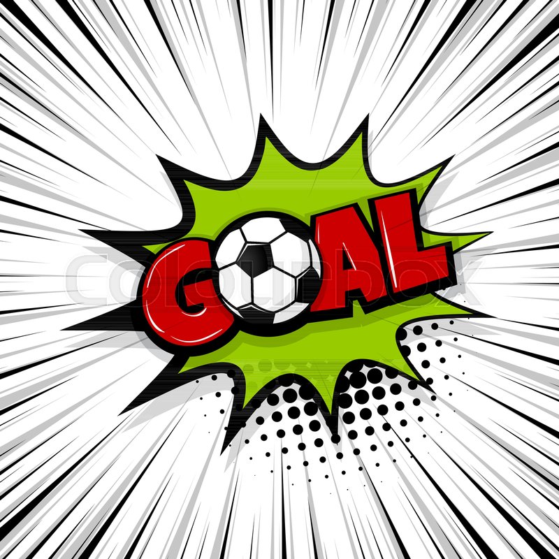 Goal football sport, soccer ball. ... | Stock vector | Colourbox