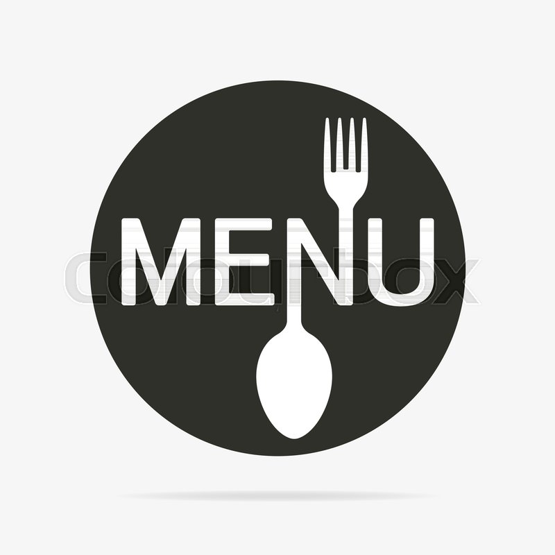 Menu round flat icon with shadow and ... | Stock vector | Colourbox