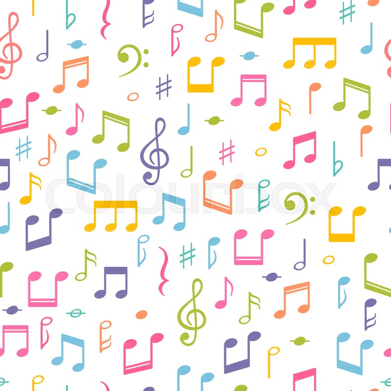 Seamless pattern with music notes. ... | Stock vector | Colourbox
