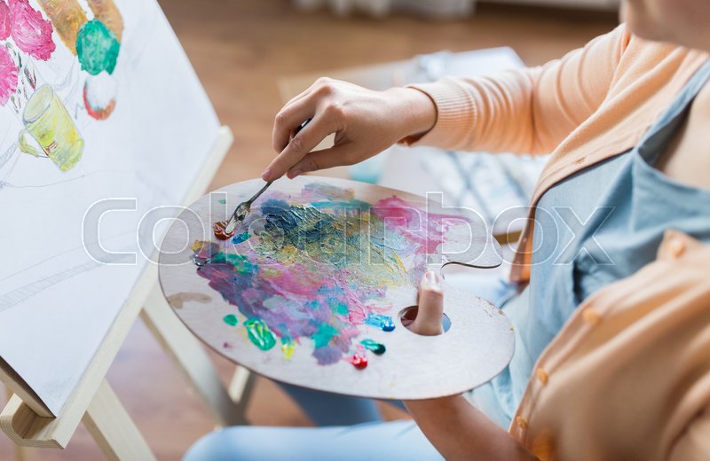 Art, creativity and people concept - ... | Stock image | Colourbox