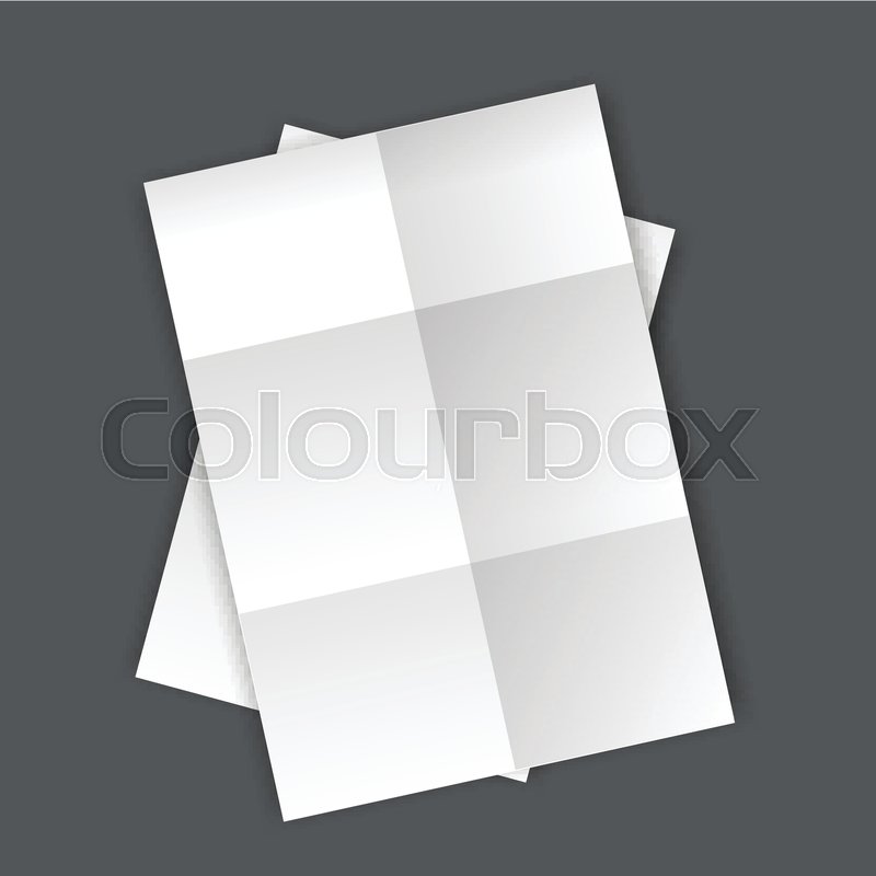 Set of two blank folded Paper Page ... | Stock vector | Colourbox