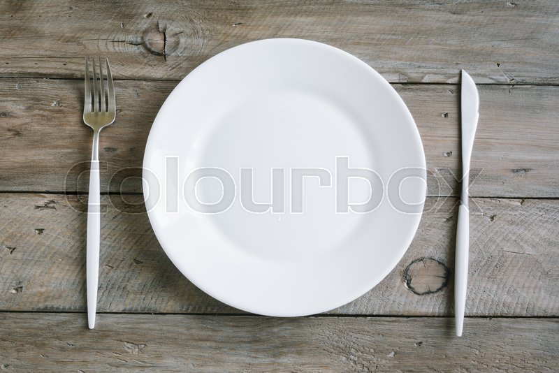 Table Setting White Plates