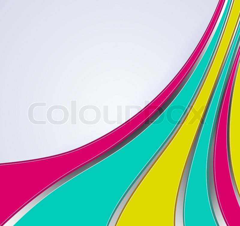 3d Abstract multicolor lines | Stock Vector | Colourbox