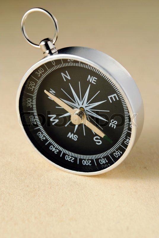 Compass In Black With White Markings Stock Image Colourbox