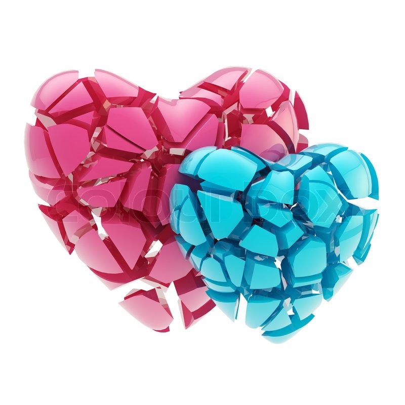 Heart attack and love: two hearts ... | Stock image | Colourbox