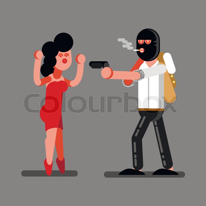 Robber Girl Cartoon