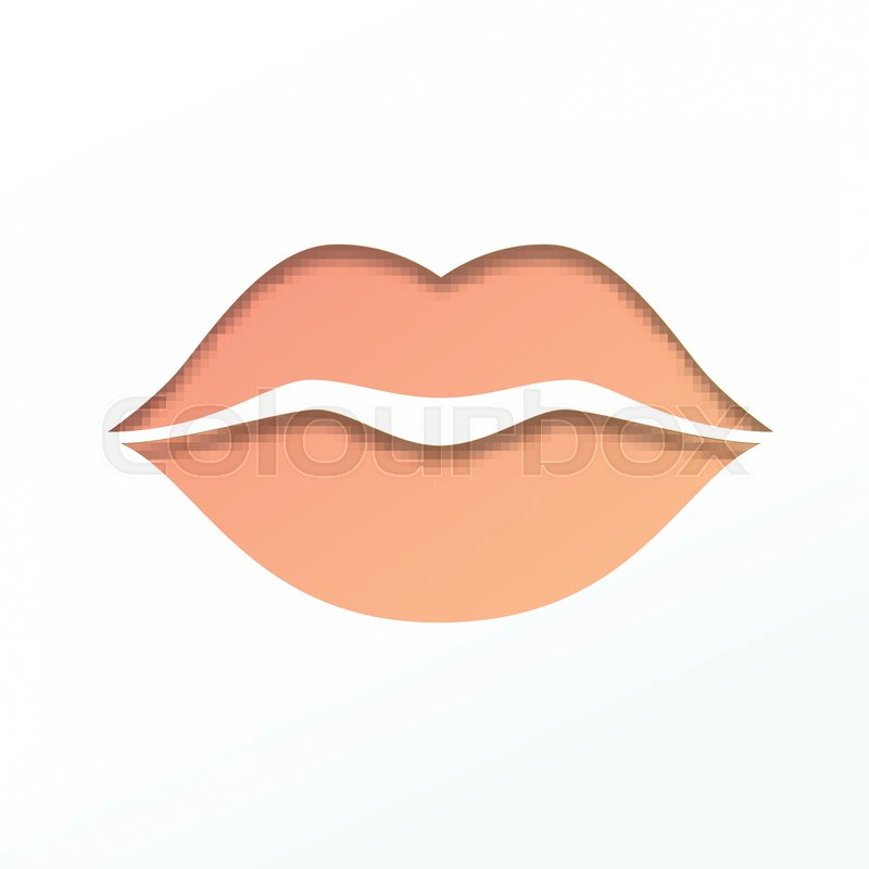 Lips Outline Vector
