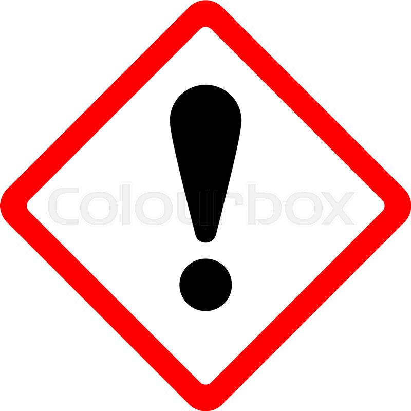 Caution-used for less serious health ... | Stock vector | Colourbox