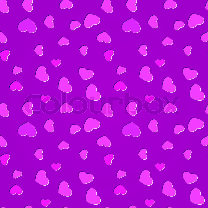 Seamless scattered hearts pattern. ... | Stock image | Colourbox