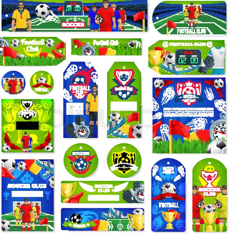 Soccer or football sport club tag and ... | Stock vector | Colourbox