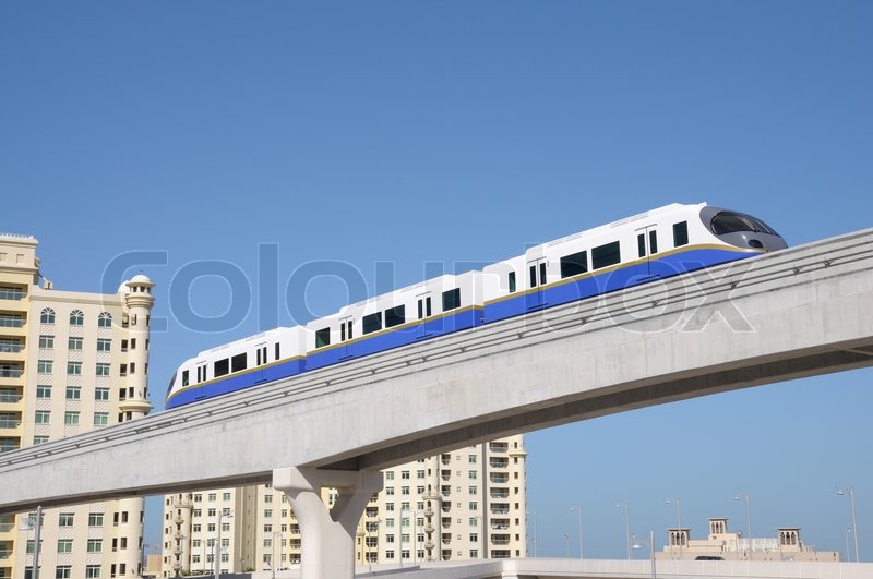 The Palm Jumeirah Monorail, Dubai ... | Stock image | Colourbox