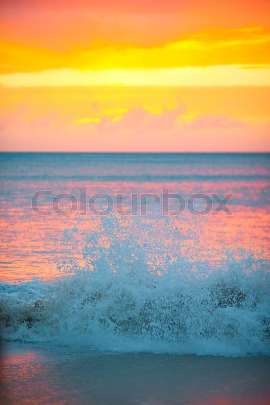 Stunning beautiful sunset on an exotic ... | Stock image | Colourbox