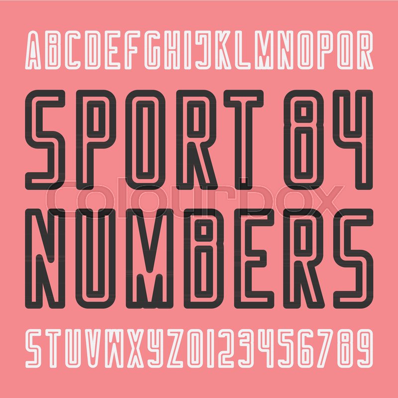 Stylish sport team alphabet letters ... | Stock vector | Colourbox