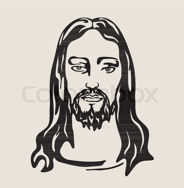 Jesus Face Vector