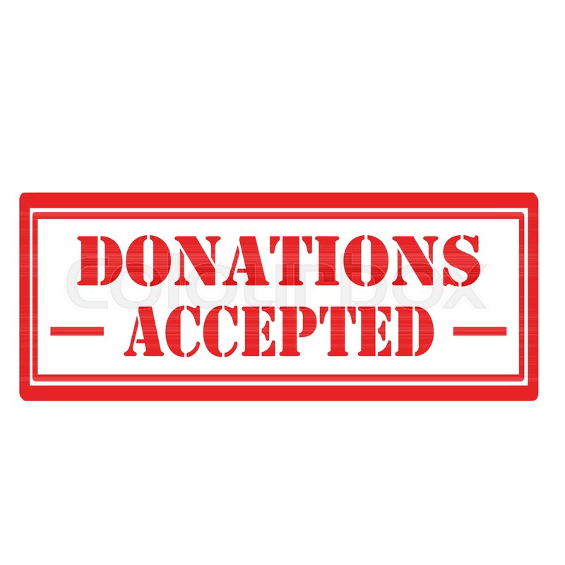 Red stamp with text Donations ... | Stock vector | Colourbox