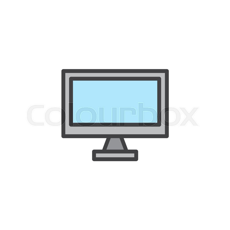 Computer Screen Outline