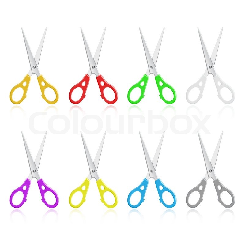 Vector 3d scissors icons | Stock vector | Colourbox