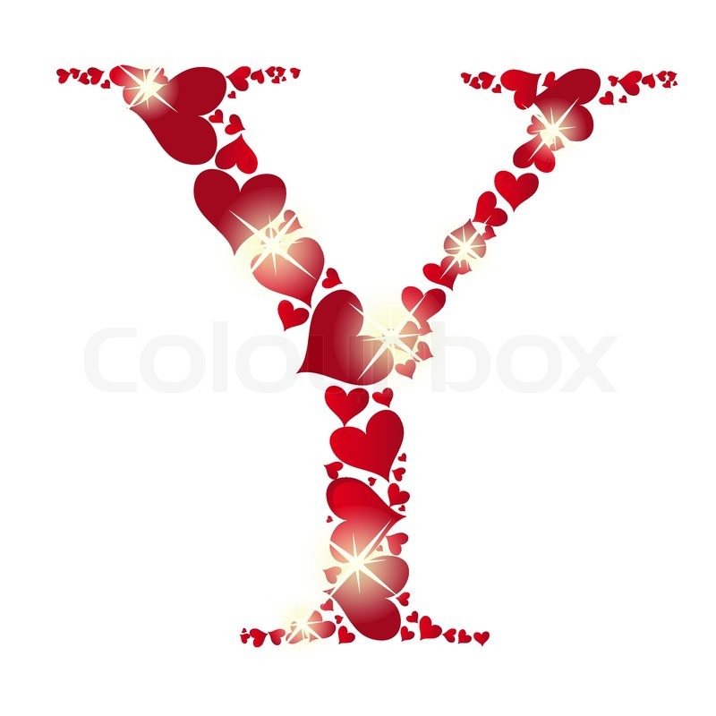 Alphabet of hearts vector illustration | Stock vector | Colourbox