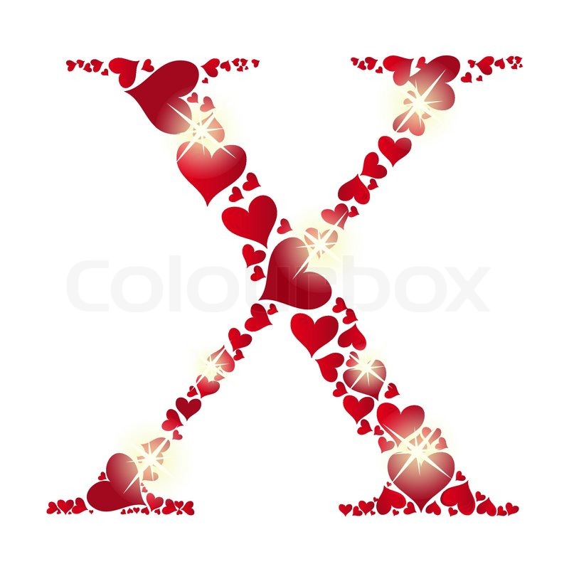 Alphabet of hearts vector illustration | Stock vector | Colourbox